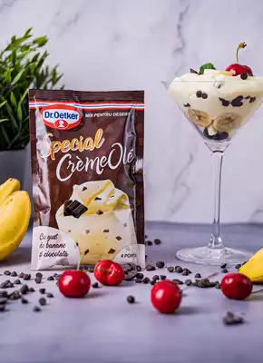 Rețetă Special Crème Olé cu ciocolată și banane Rețeta | Dr. Oetker